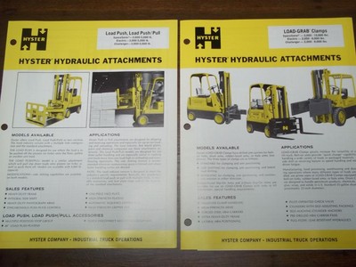 Hyster Attachments Brochure~Load-Grab Clamps~Load Push/Pull~Catalog ...