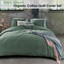 Bedding House Organic Cotton Green Quilt Doona Duvet Cover Set Super ...