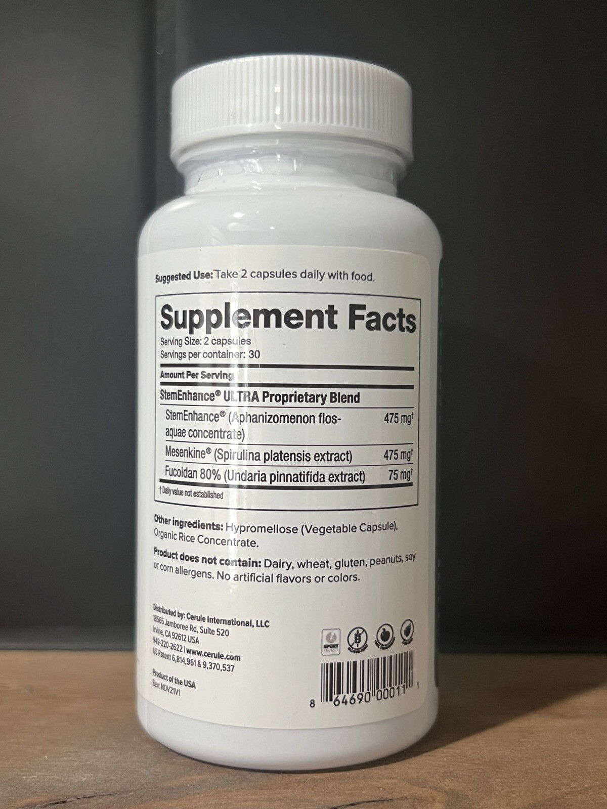 Cerule StemEnhance Ultra 60 Capsules Exp 1/2027 - New/Sealed! Stem ...