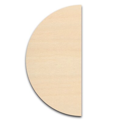 Semi Circle Half Wood Cutout Shape Unfinished Various Size/Qty 1/8 ...