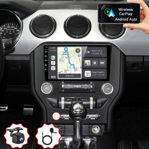 For Ford Mustang 2015-2021 Carplay Android 13 Car Stereo Radio BT GPS ...