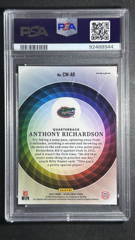 2023 Select Draft Picks Anthony Richardson Color Wheel Case Hit PSA 10 ...