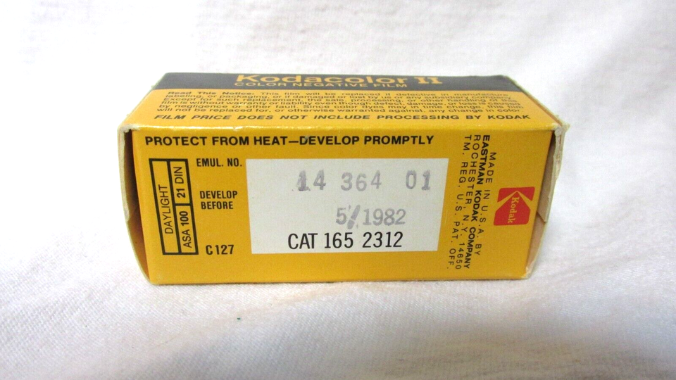 VINTAGE KODAK KODACOLOR II 127 FILM EXP 5/1982 | eBay