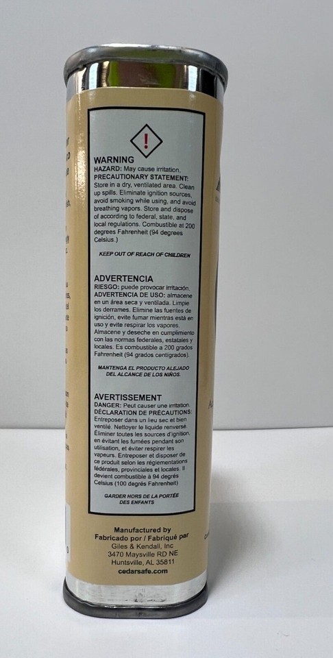 Giles & Kendall Low Luster Clear Oil-Based Cedar Oil 8 oz | eBay