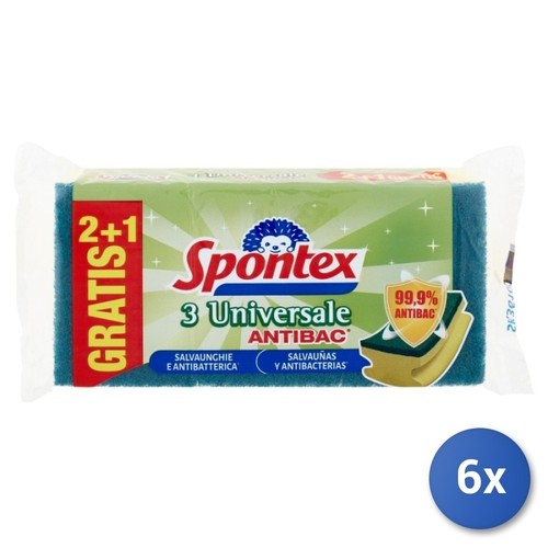 6X Sponge + Salvita Fiber Spontex 3 Pieces | eBay