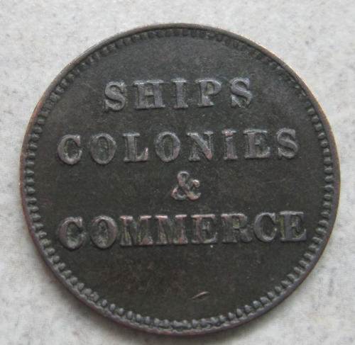 (1835) Prince Edward Island Ships, Colonies & Commerce 1/2 Penny Token ...