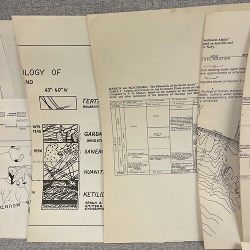 Geology Related Maps and Charts Of The Arctic Regions Lot Of 60 Maps ...