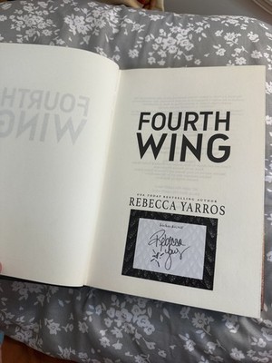 SIGNED Fourth Wing 1st Edition 1st Printing Rebecca Yarros Sprayed ...