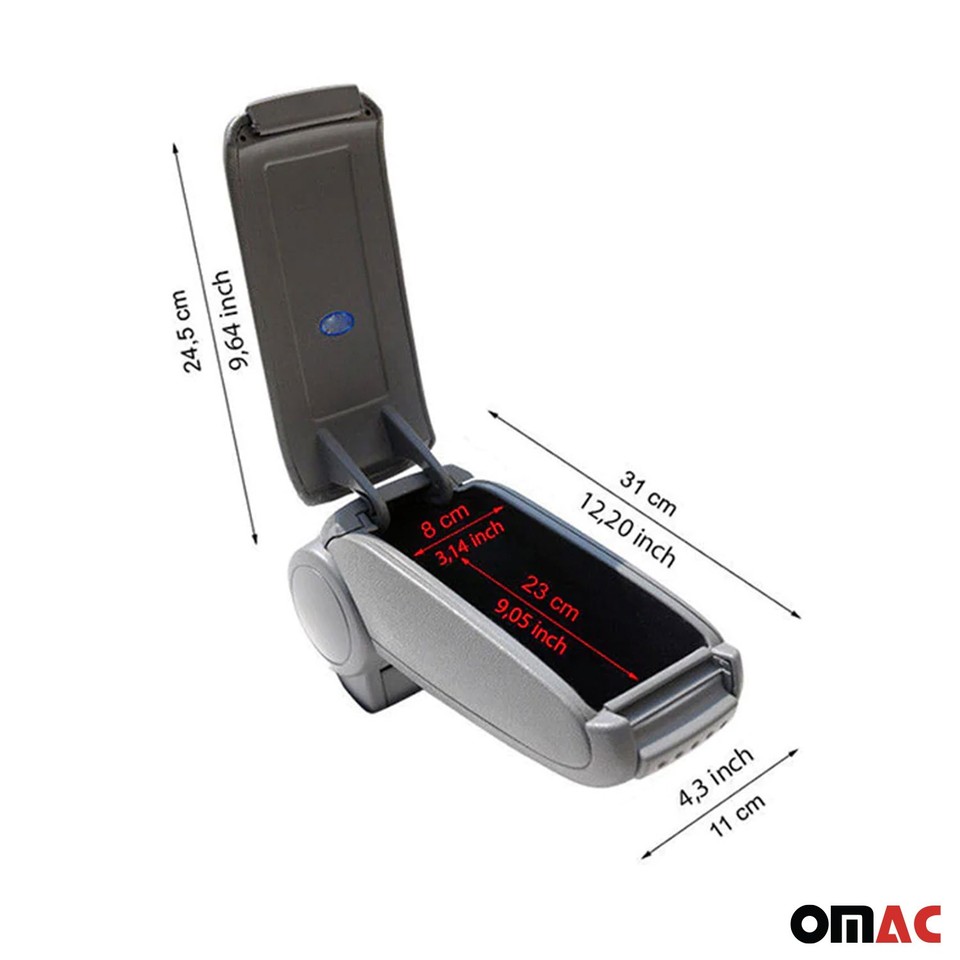 Black Center Console Armrest for Nissan Juke 2011-2017 Sliding PU ...