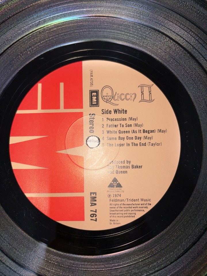 Queen - Queen II - 12” Vinyl Record LP - 1974 EMI UK 1st Run Blair’s ...