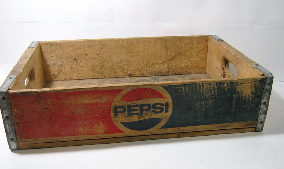 Vintage Wood Pepsi-Cola Soda Carrier Crate/Box Advertising Collectible ...
