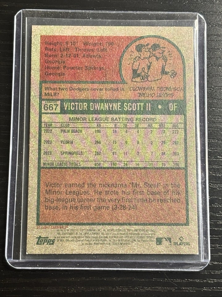 2024 Topps Heritage Missing Signature Variation Victor Scott II Short ...