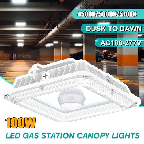 LED Canopy Gas Station Light 100W/80W/60W CCT 4.5-5.7K Photocell ...
