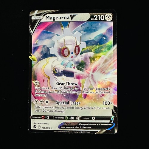 Pokémon TCG Magearna V Sword & Shield Silver Tempest 128/195 Holo Ultra ...