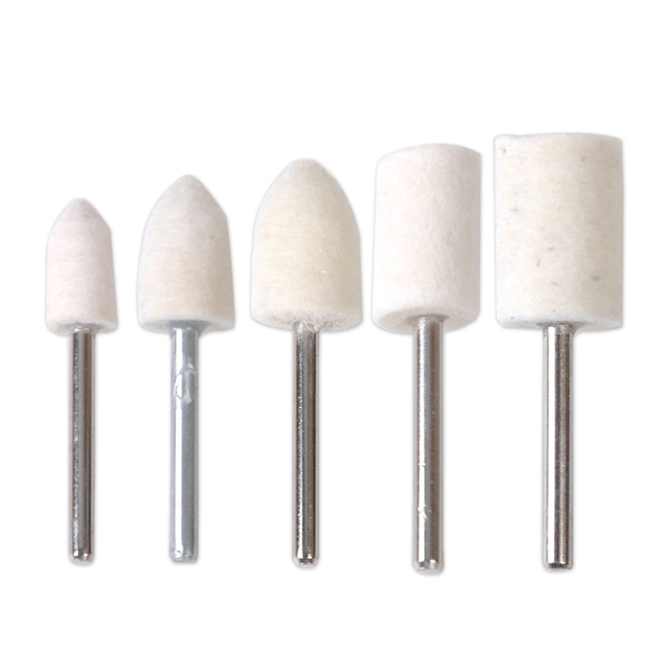 3mm Shank 25X Kit Wool Polishing Burr Buffing Wheel fit for Rotary Tool ...