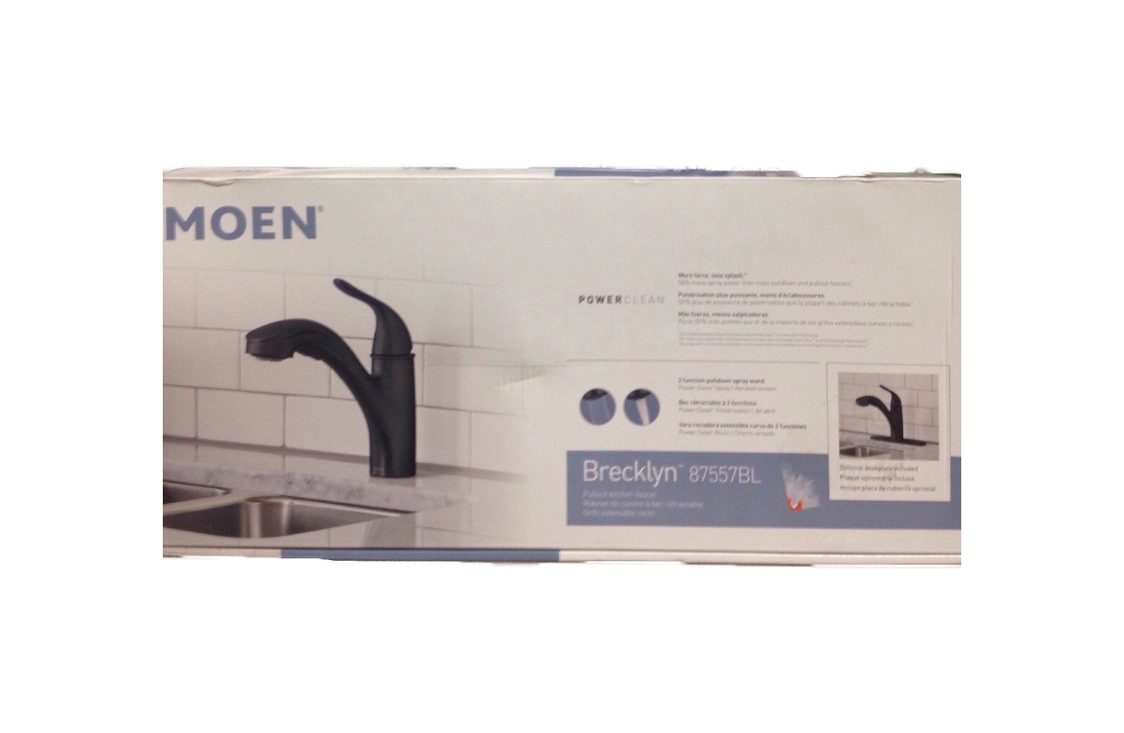 MOEN+Brecklyn+Single+Handle+Pull+Out+Sprayer+Kitchen+Faucet+Matte+Black ...