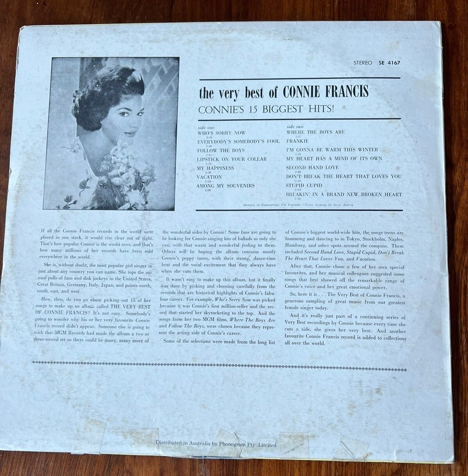 Very Best of Connie Francis by Connie Francis Vinyl | eBay