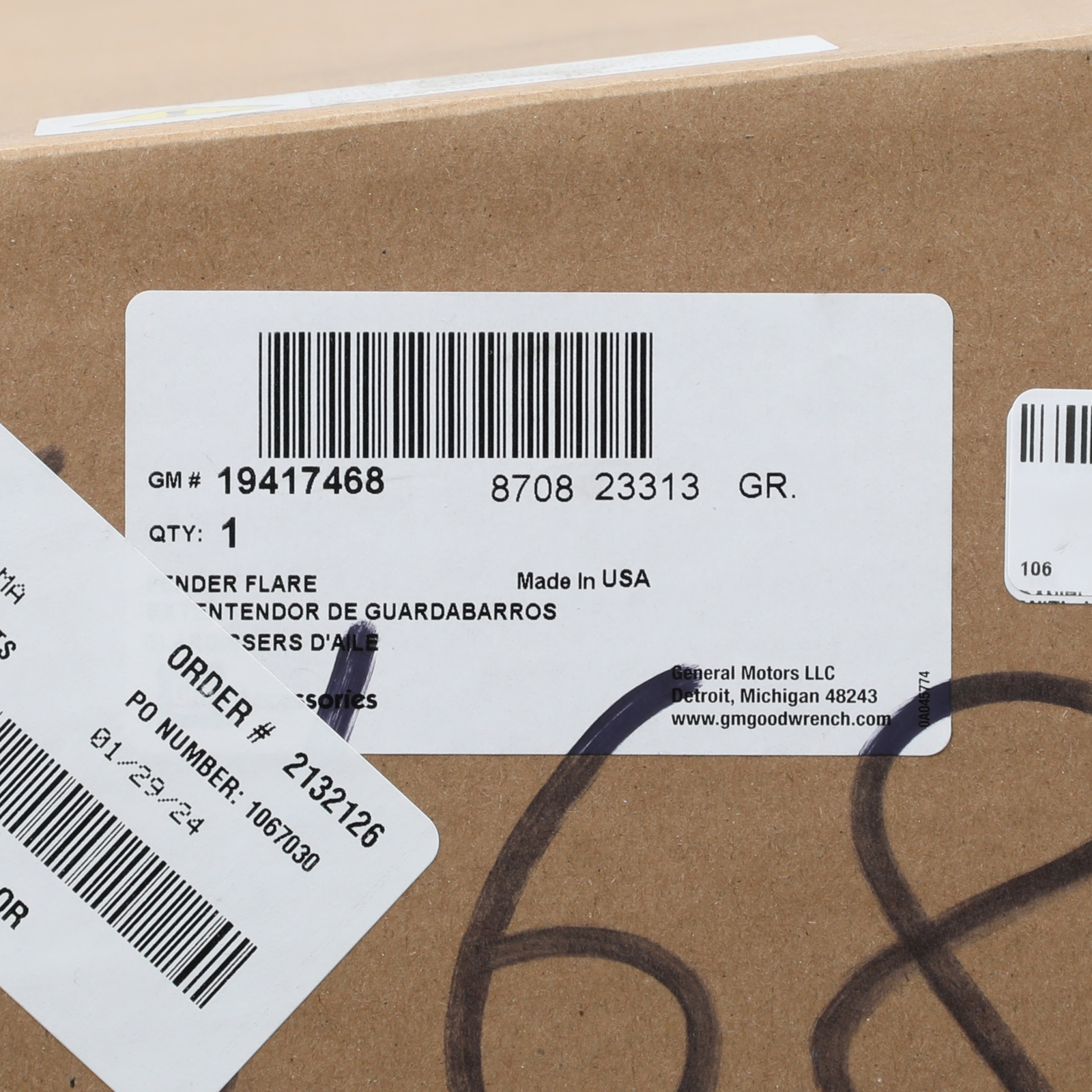 OEM NEW 2019-2025 Chevrolet Silverado 1500 Hood Air Deflector by Egr ...