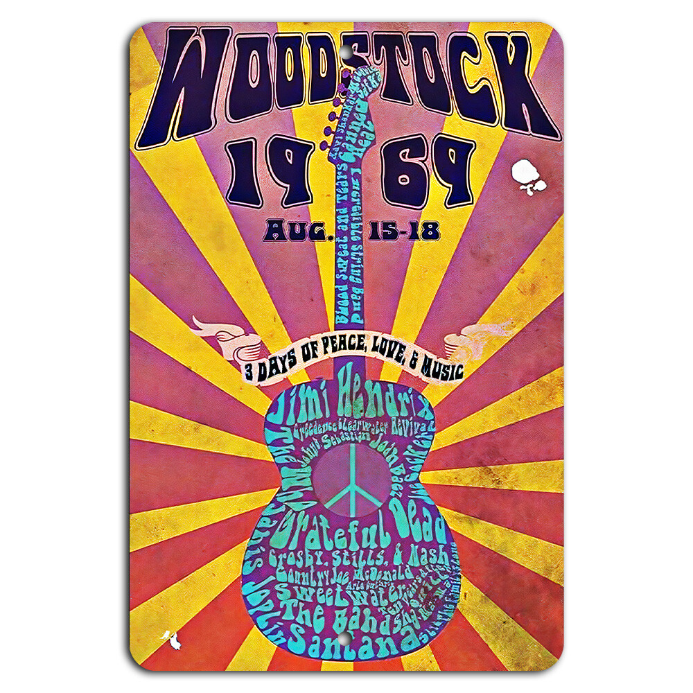 Woodstock 1969 Concert Sign - Vintage Music Festival Decor | eBay