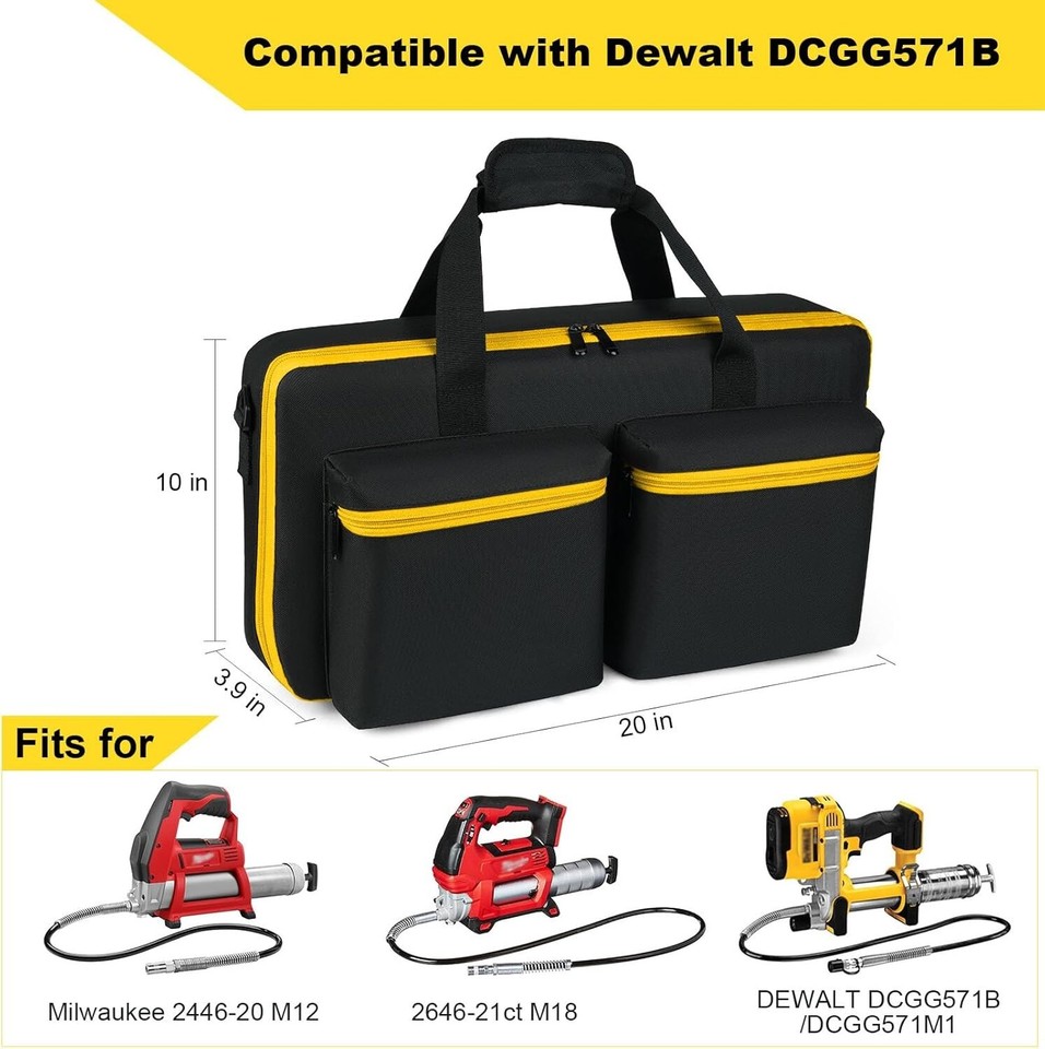 Grease Gun Case Compatible with Dewalt DCGG571B/Milwaukee M18 2646-20 ...