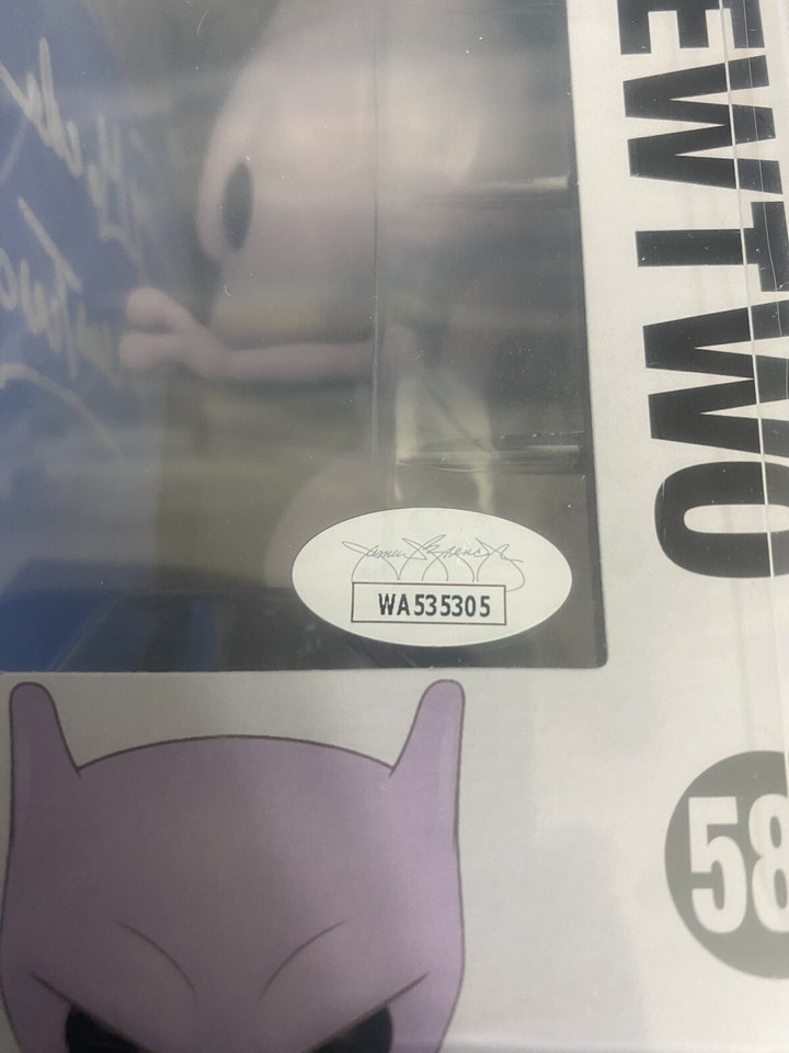 Jay Goede signed Mewtwo Funko Pop. Pokemon. Beckett COA. Gotta Catch Em ...