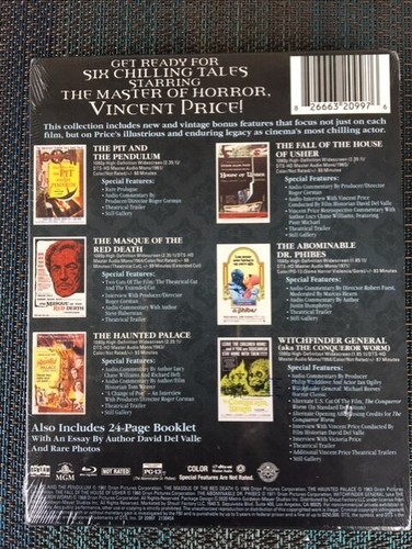VINCENT PRICE COLLECTION VOL. 1 (Scream Factory Blu-Rays) In Slipcase ...