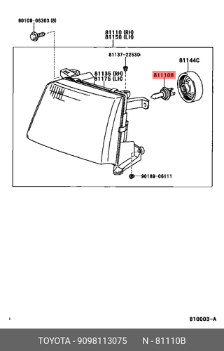 Genuine OE halogen lamp, 9098113075 for TOYOTA 90981-13075 | eBay.de