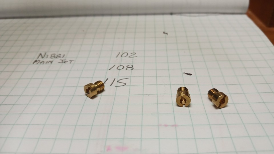 3 - Nibbi 99101-393 Series Carburetor Main Jets - 102 108 & 115 - New ...