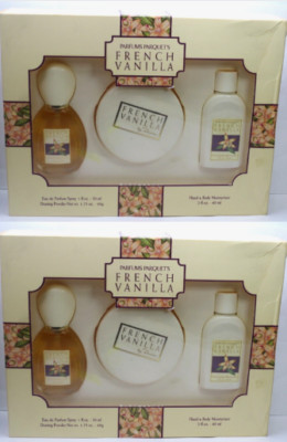 DANA FRENCH VANILLA EDP SPRAY, DUSTING POWDER & MOISTURIZER GIFT SET ...