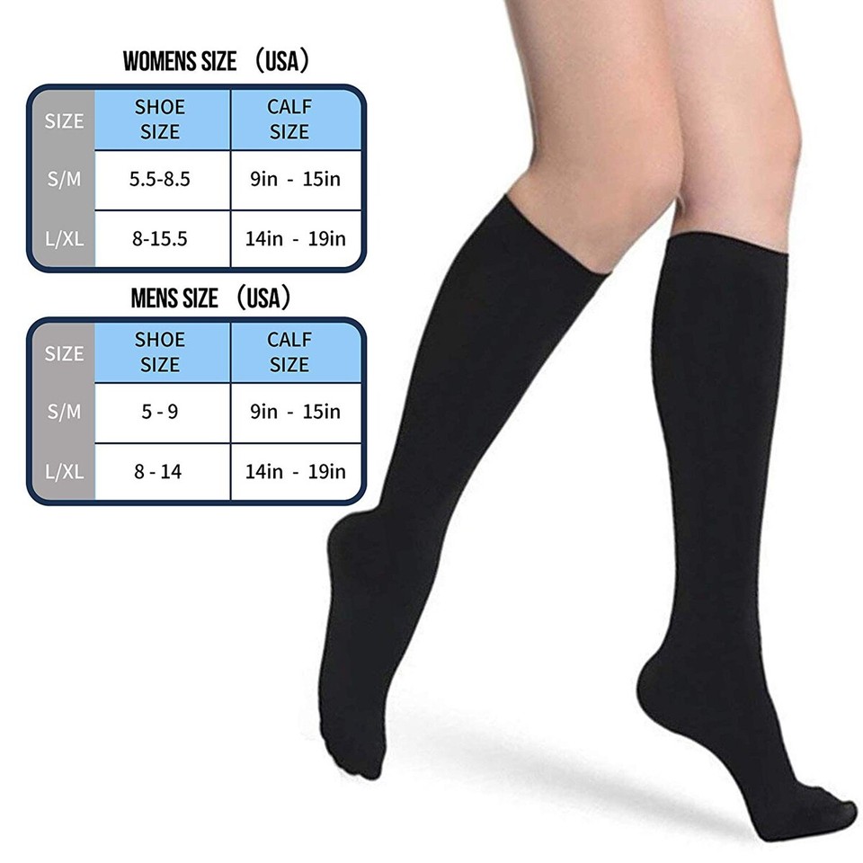 Extra Wide Plus Sized Compression Socks For Men & Women Wide Ankle ...