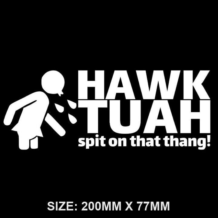 HAWK TUAH SPIT ON THAT THANG! Sticker Decal -Reflective/Metallic Color ...
