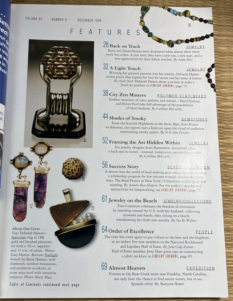 Jewelry Arts Lapidary Journal Magazine 4 Back Issues 1990s Step By Step ...