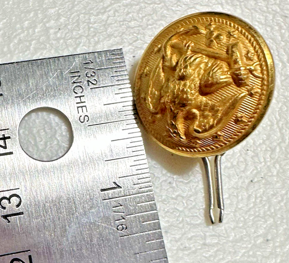 Vintage Waterbury Button Co Brass Military Buttons Pair – Detachable ...