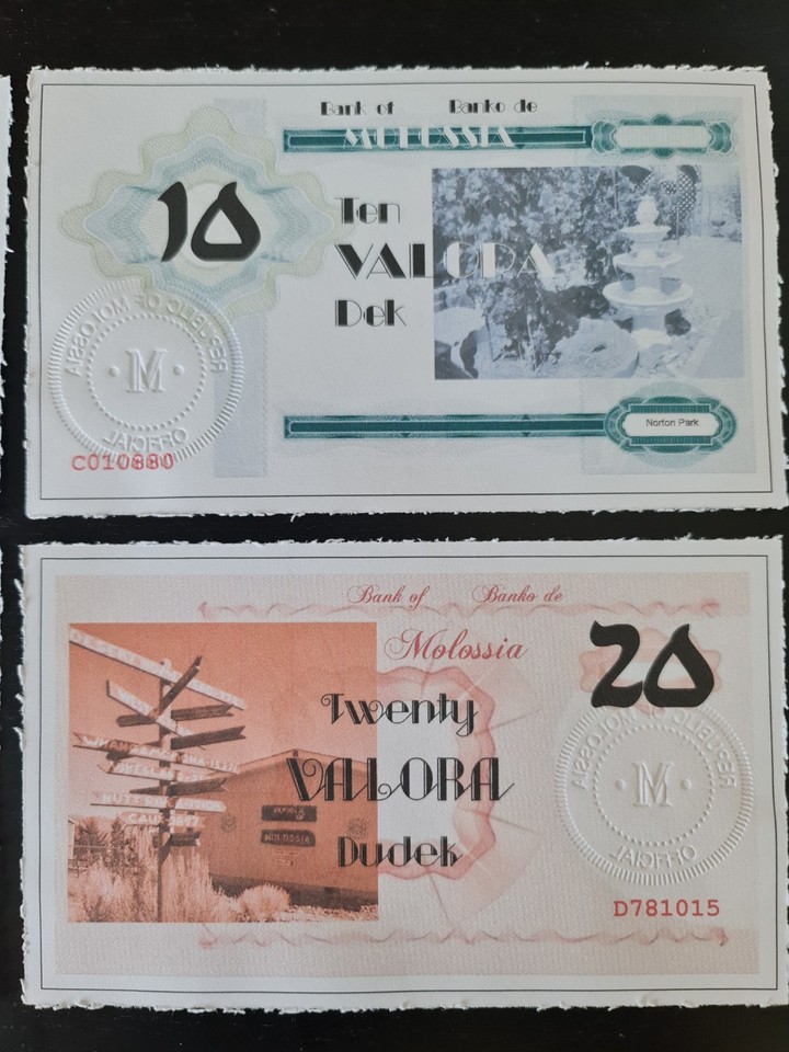 US Micronation Molossia Valora Banknote 1-20 Rare Beautiful UNC | eBay