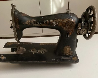 ANTIQUE SEWING MACHINE SINGER MODEL 15 MADE IN N.JERSEY USA SN G8952621 ...