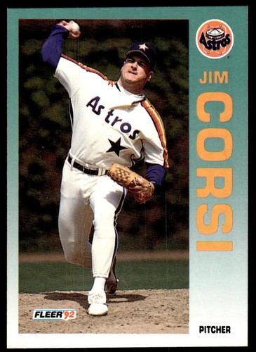 1992 Fleer Baseball Card Jim Corsi Houston Astros #431 | eBay