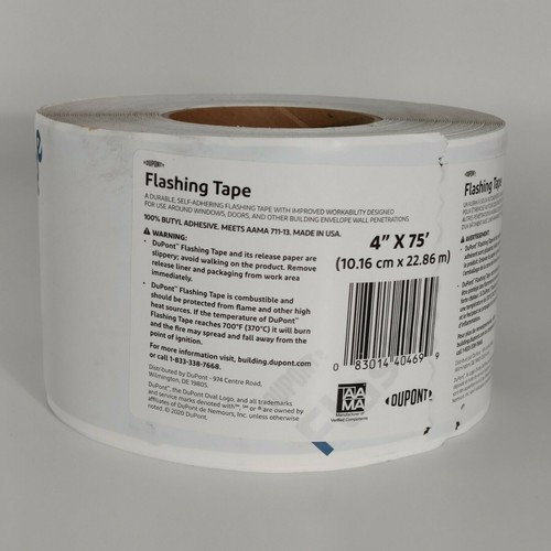 DuPont Tyvek Durable Butyl Based Adhering Flashing Tape Roll Size 4" X ...