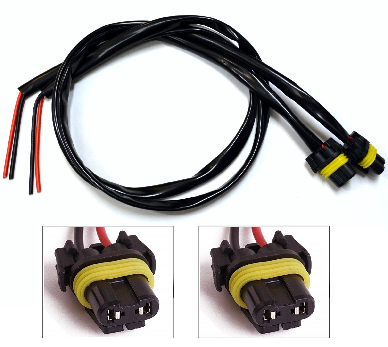Extension Wire Pigtail Female 3ft 9005 HB3 Head Light Harness Hi Beam ...