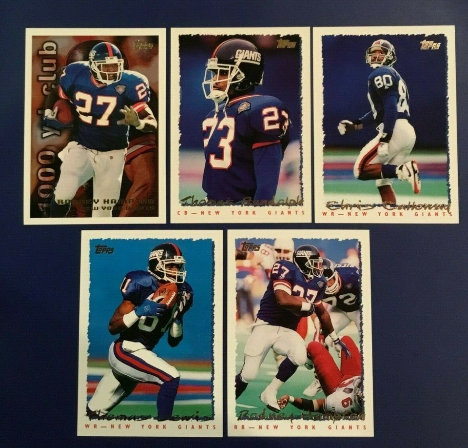 1995 Topps NEW YORK GIANTS Complete Team Set 14 w Inserts Rookies Sharp ...