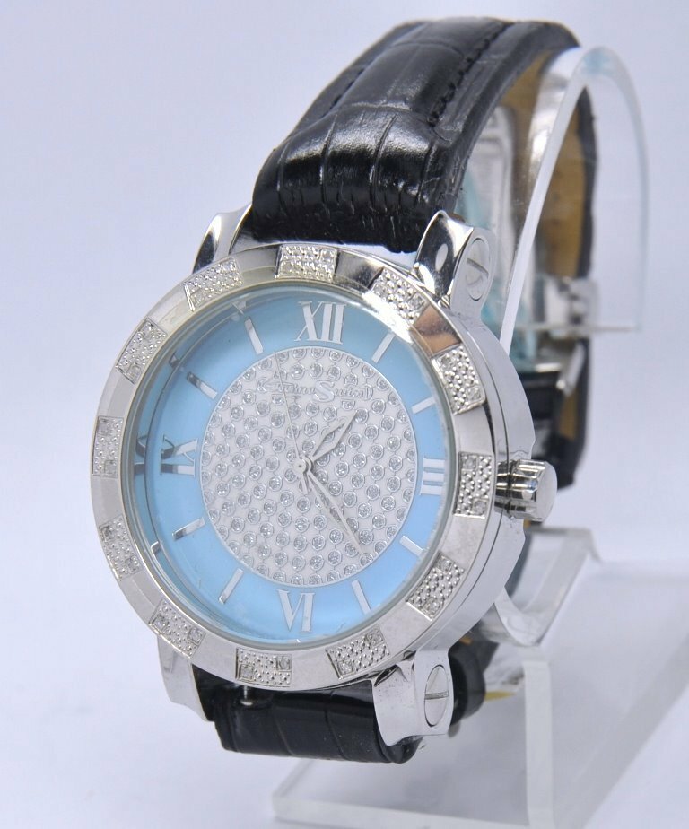 TECHNO SWISS 24 DIAMONDS WATCH, BLUE DIAL , JAPAN MOV /BRAND NEW /JOJO ...