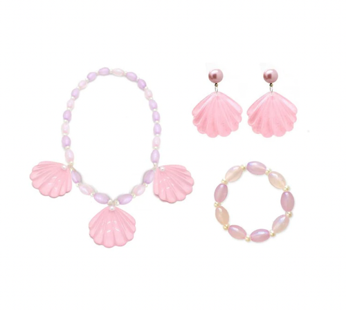Barbie Movie Pink Shell Necklace Bracelet Earrings Set for Barbie Movie ...