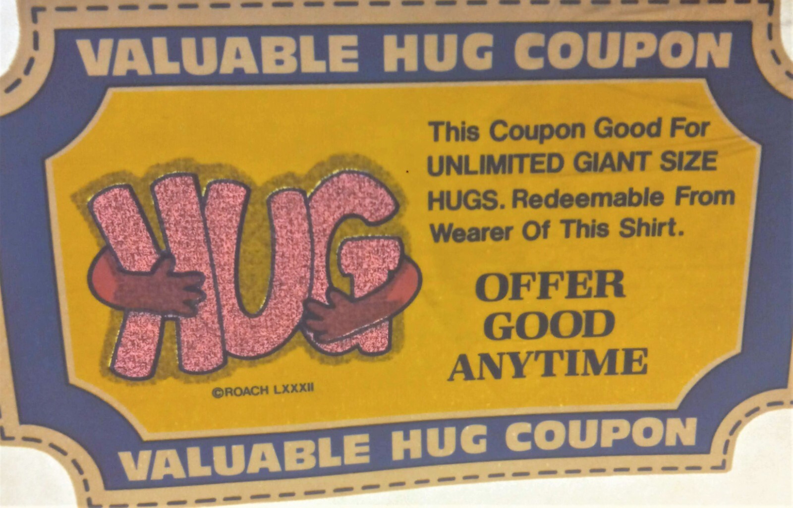 ** RARE ** Classic Glitter Vintage Iron-On Heat Transfer - Hug Coupon ...