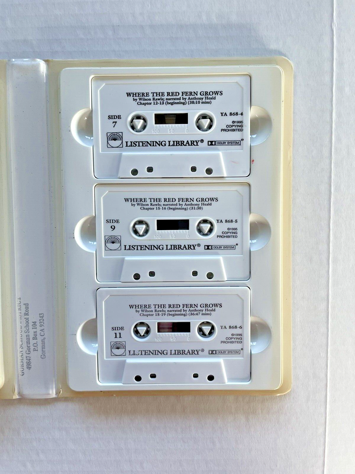 Vintage Where The Red Fern Grows By Wilson Rawls 6 Audio Cassettes ...