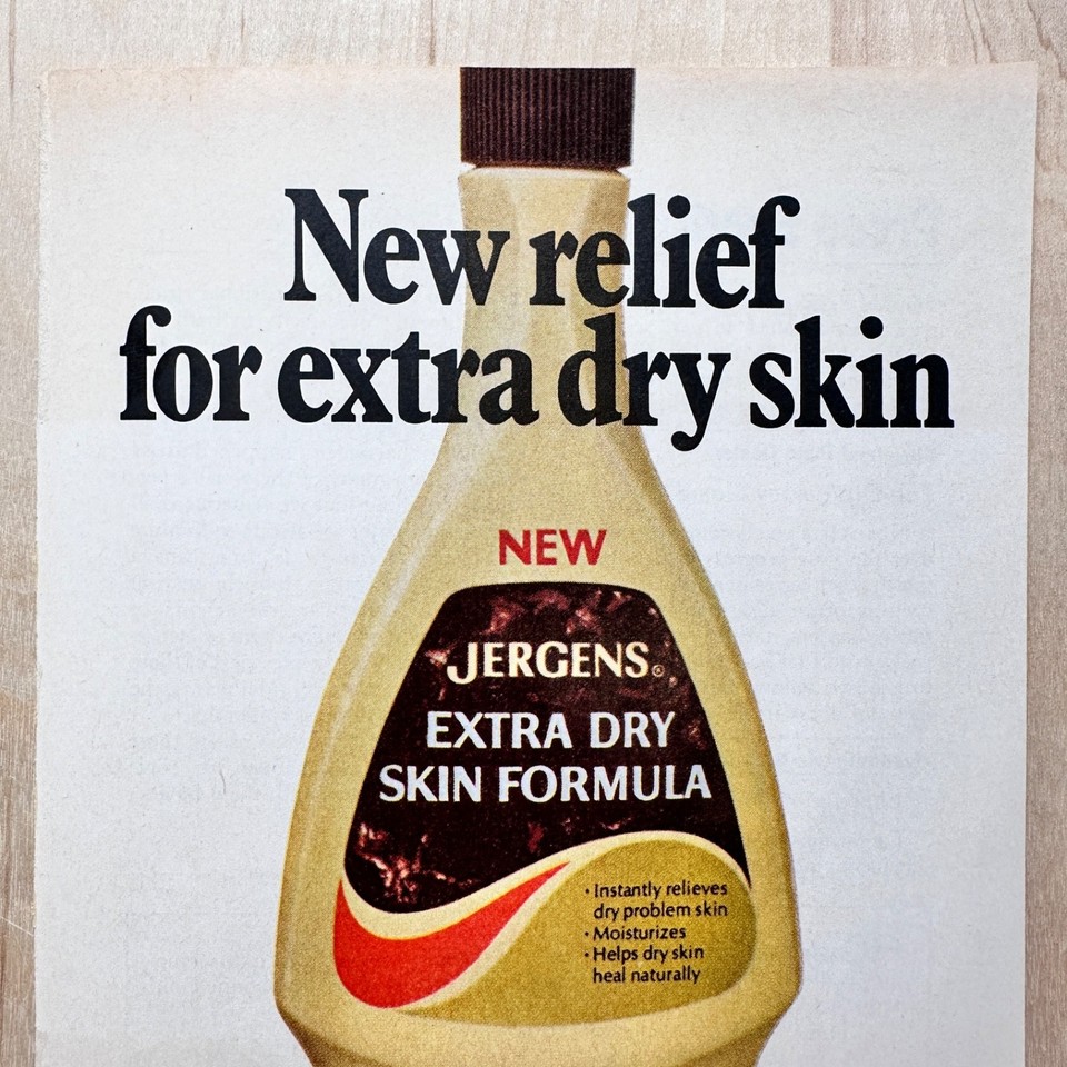 1972 Jergens Extra Dry Formula Lotion Vintage Print Ad Beauty Body ...