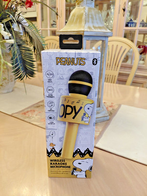 PEANUTS SNOOPY WIRELESS KARAOKE MICROPHONE BLUETOOTH SPEAKER SOUND ...