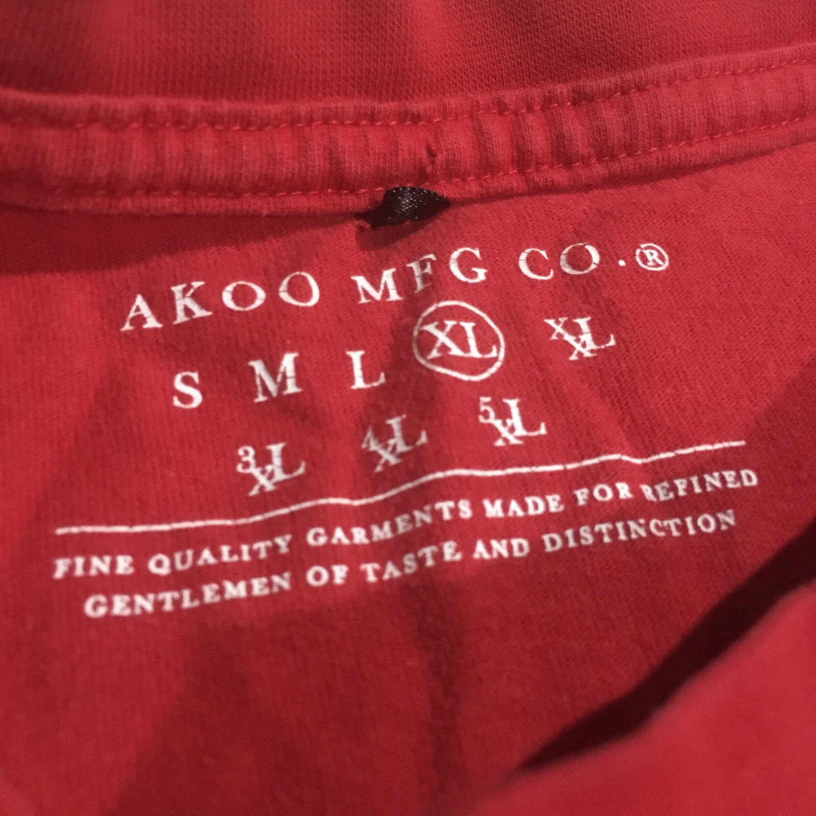 Akoo Shirt Mens XL Red Streetwear Cotton Flag Logo Outdoor Usa Hip Hop ...