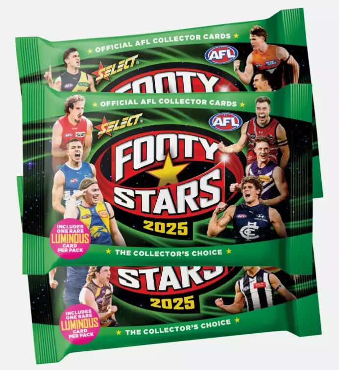 2025 AFL SELECT FOOTY STARS TRADING CARDS Full Open BOX +( Vinyl ALBUM ...
