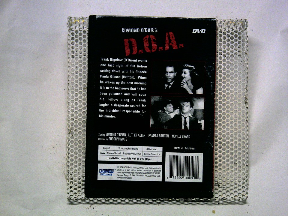 D.O.A. DOA DVD 2004 B&W Slim Case Edmond O'Brien Luther Adler Obrien | eBay