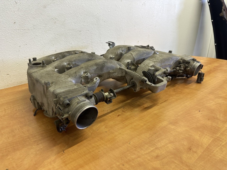 90-93 Nissan 300zx Z32 NA OEM VG30 Upper Intake Manifold Plenum & TBs ...