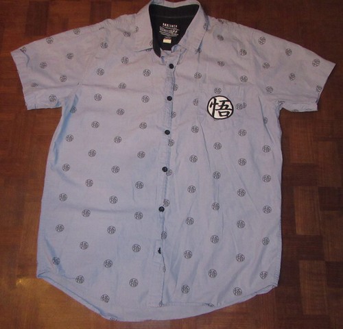 DRAGONBALL Z Embroidered Goku Gi Symbol button-front … - Gem